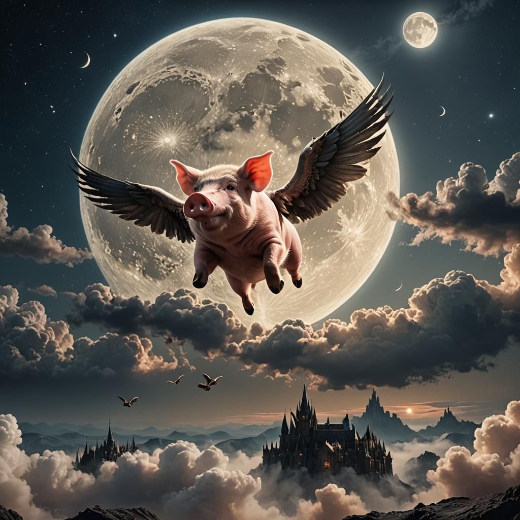 If pigs could fly - AI Generated Artwork - NightCafe Creator