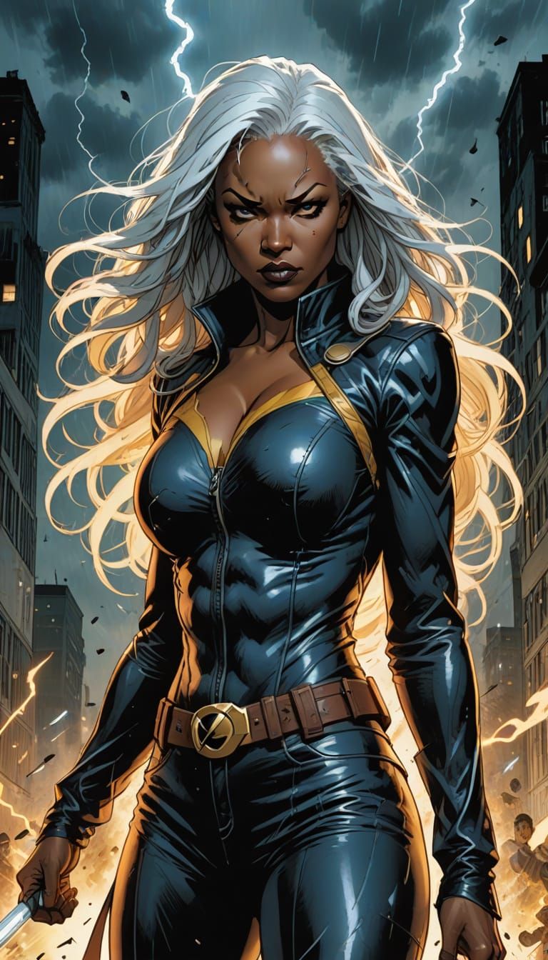 Storm, xmen, lighting strike - Dramatic Storm, X-Men Heroine...
