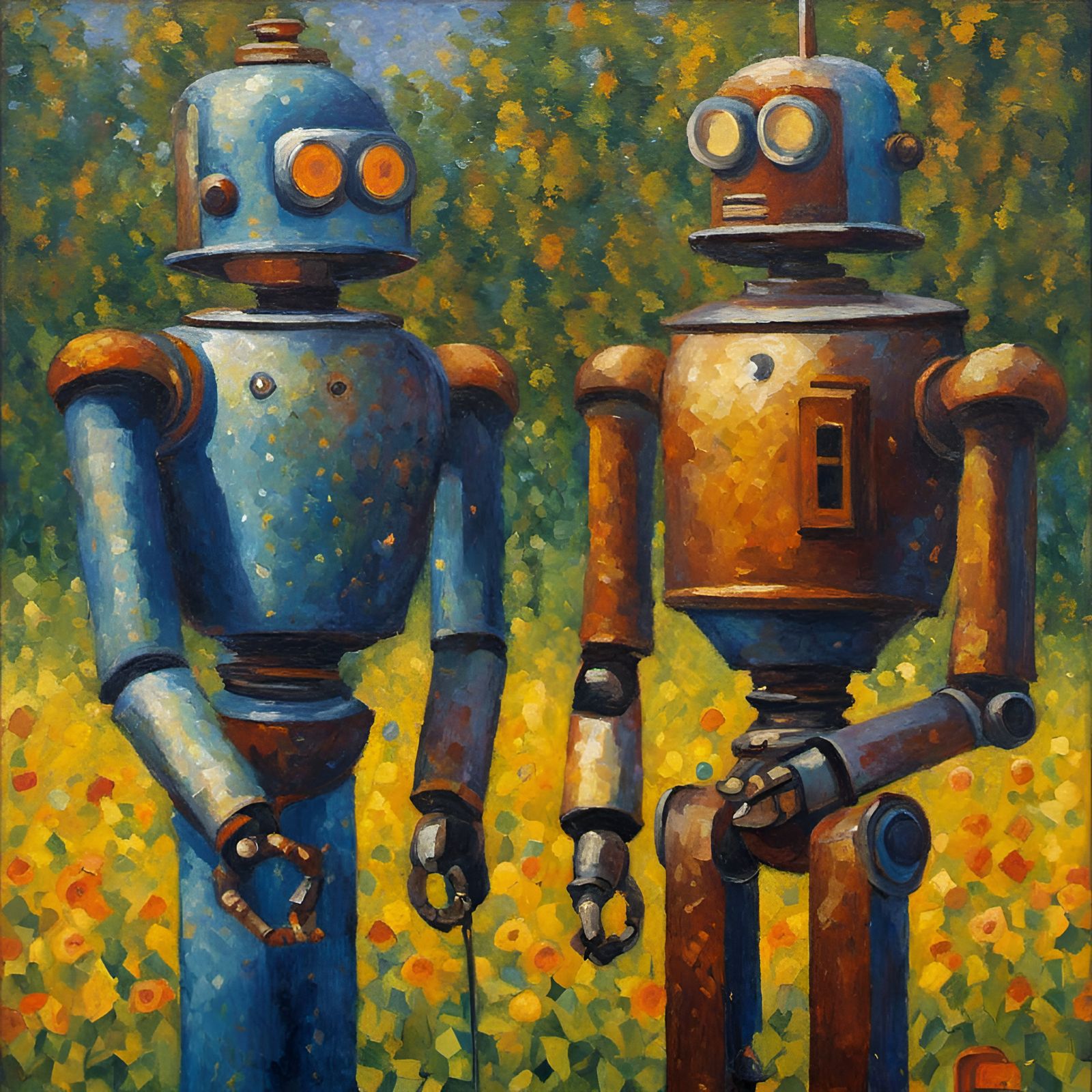 Sunday afternoon in the park with robots - AI Generated Artwork ...