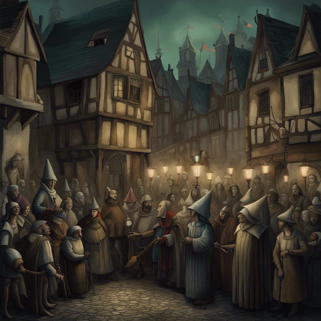 Medieval street scene - AI Generated Artwork - NightCafe Creator