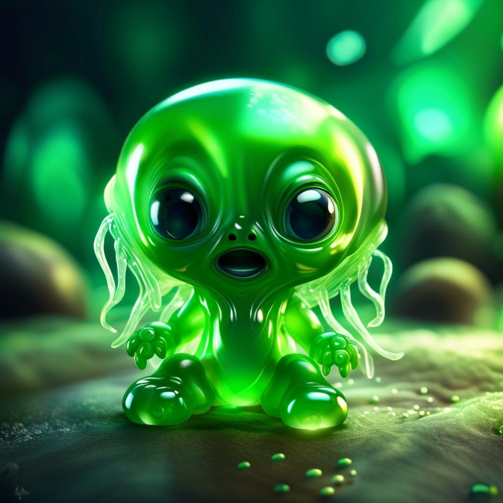 Baby Slime Alien - AI Generated Artwork - NightCafe Creator