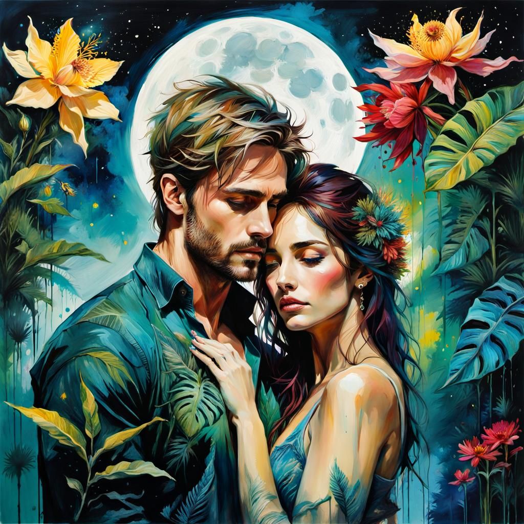 Falling in love - AI Generated Artwork - NightCafe Creator