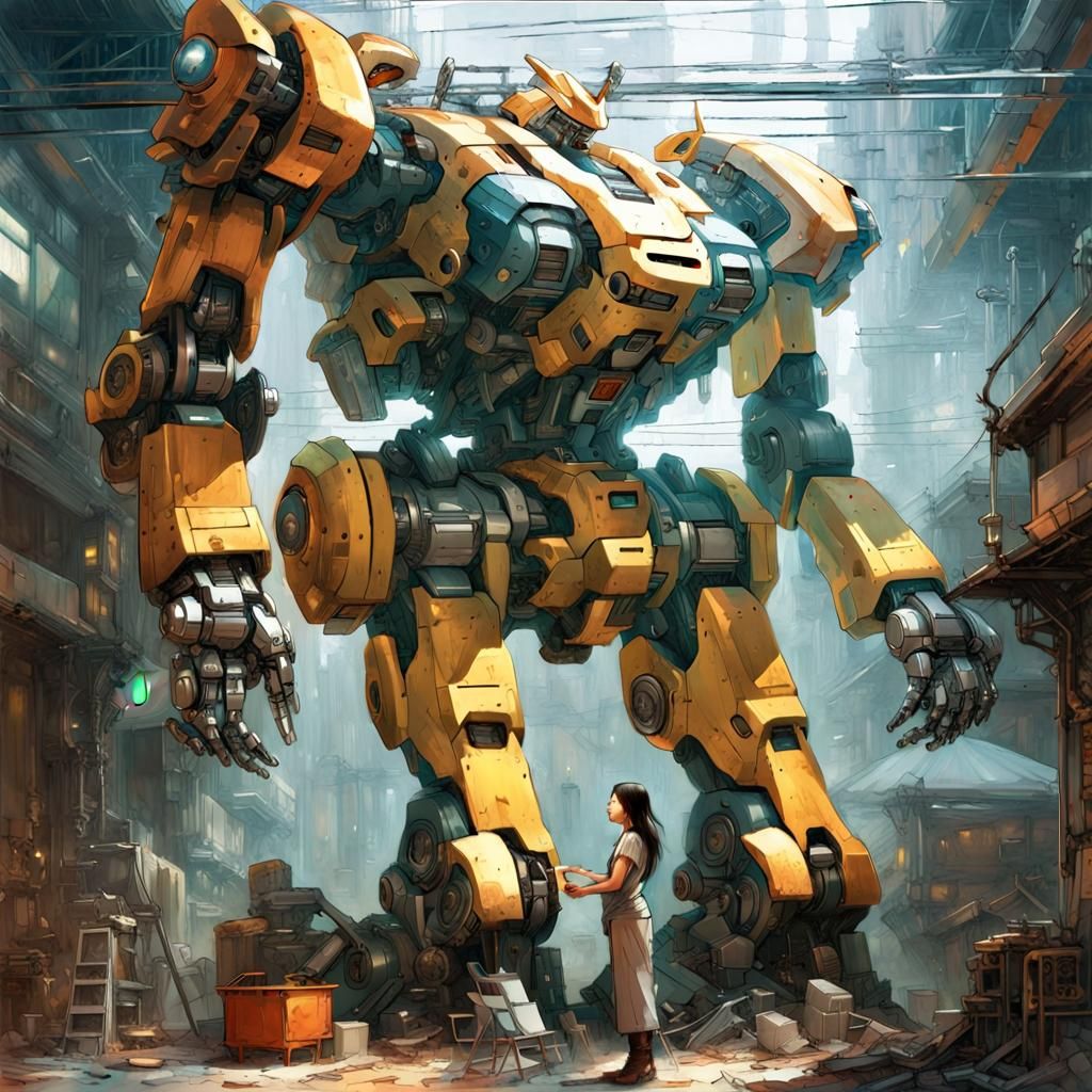 Mecha engineer - AI Generated Artwork - NightCafe Creator