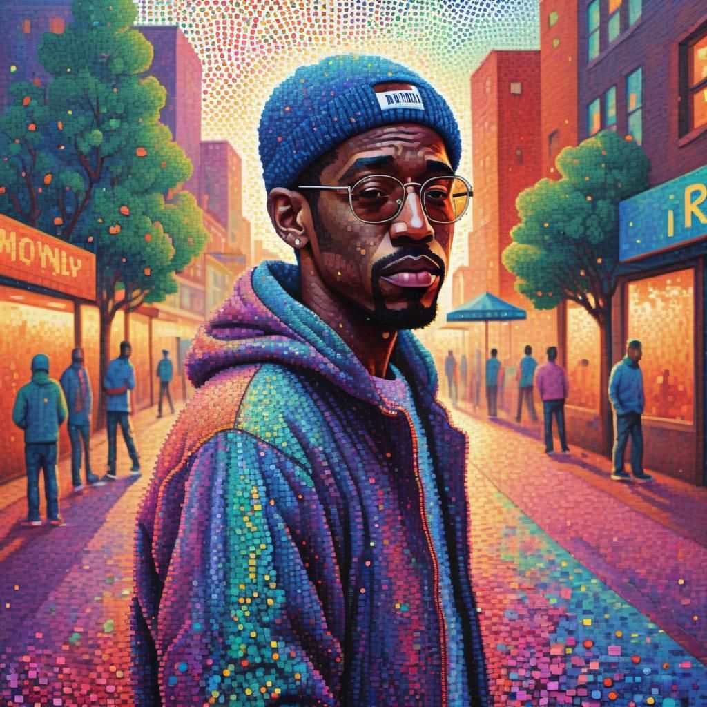 Album art for an AI rapper - AI Generated Artwork - NightCafe Creator