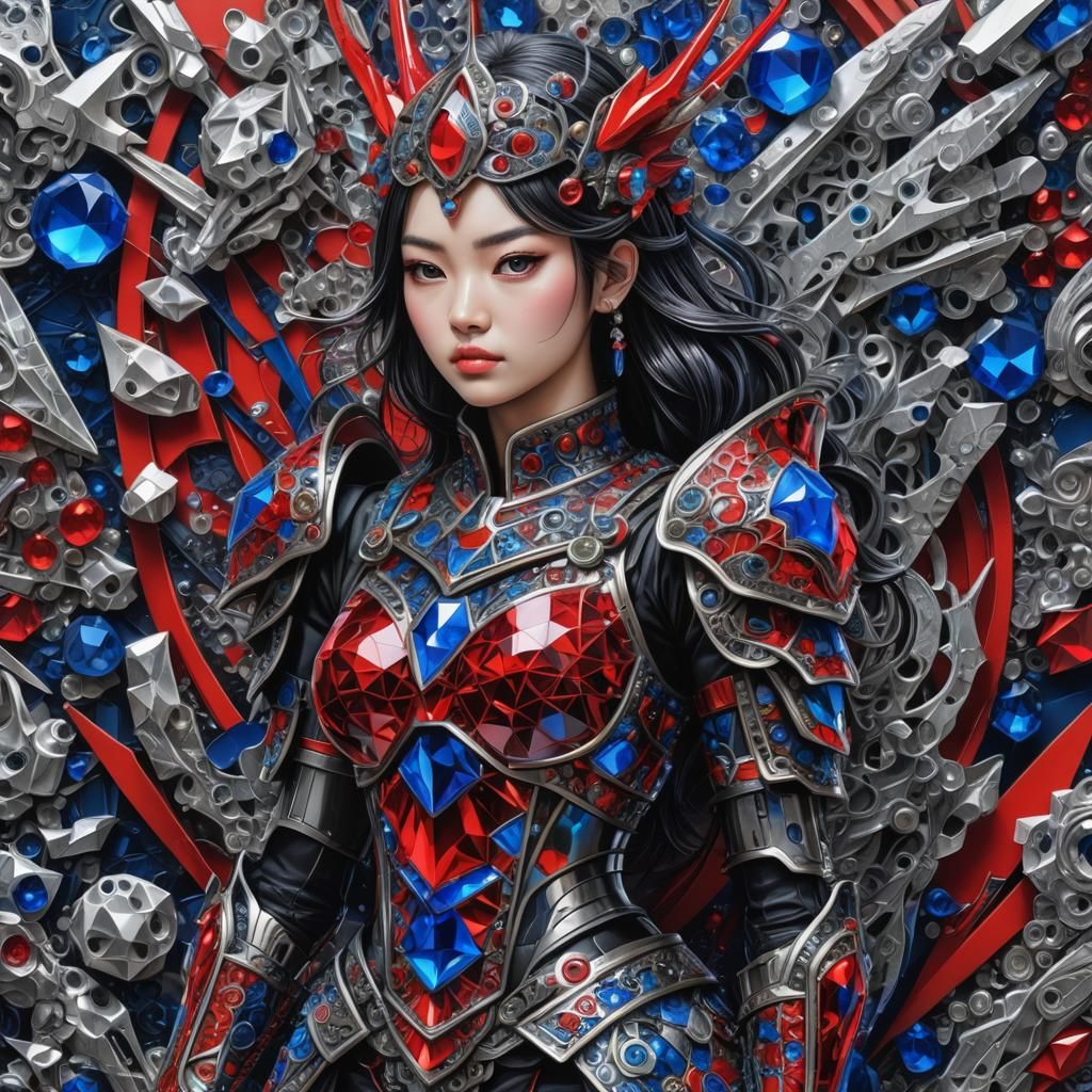 Armor of crystals - AI Generated Artwork - NightCafe Creator