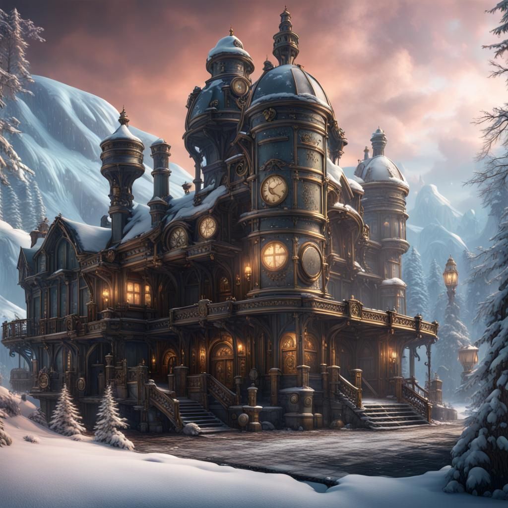 Steampunk Winter Wonderland (3.63) - AI Generated Artwork - NightCafe ...
