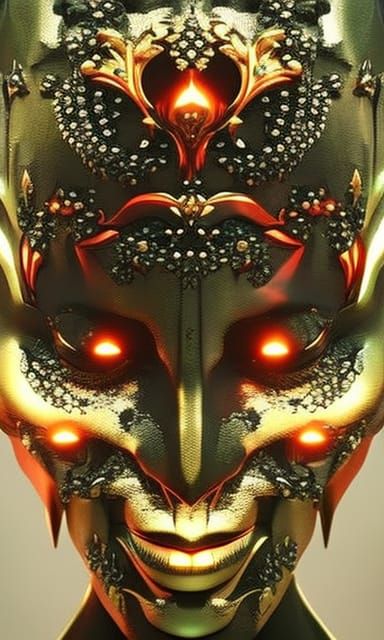 headshot of a lithe she-demon - AI Generated Artwork - NightCafe Creator