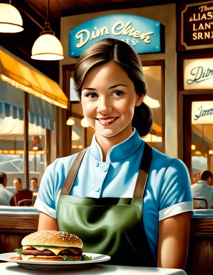 Build a Prompt Portraits Challenge - portrait: waitress: diner ...