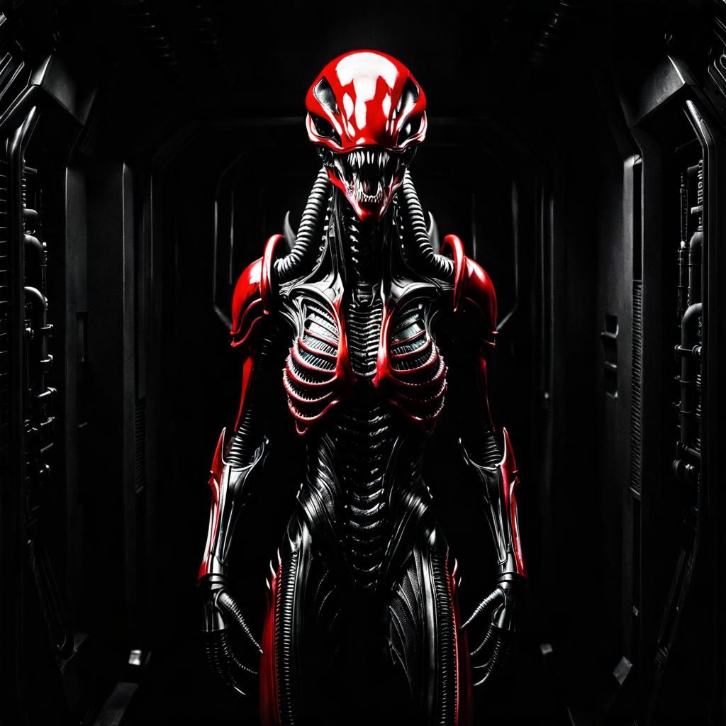 RED XENOMORPH - AI Generated Artwork - NightCafe Creator