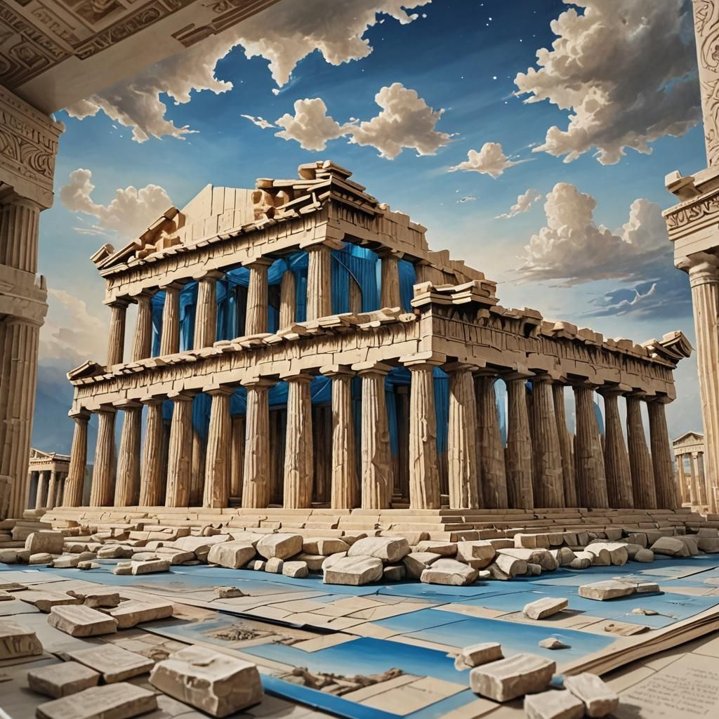 Magical Parthenon in Greece - AI Generated Artwork - NightCafe Creator