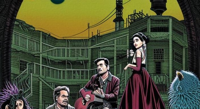 "Folsom Prison Blues" epic 1980's era ambient occlusion prison art by ...