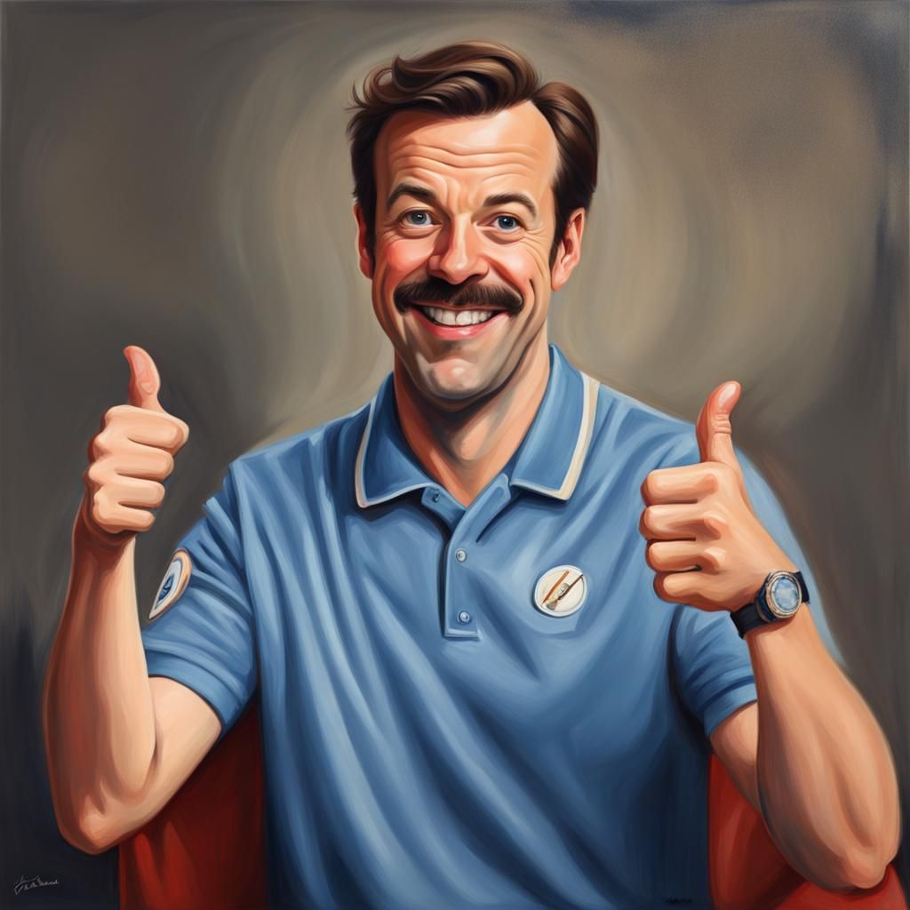 A Painting of Ted Lasso - AI Generated Artwork - NightCafe Creator