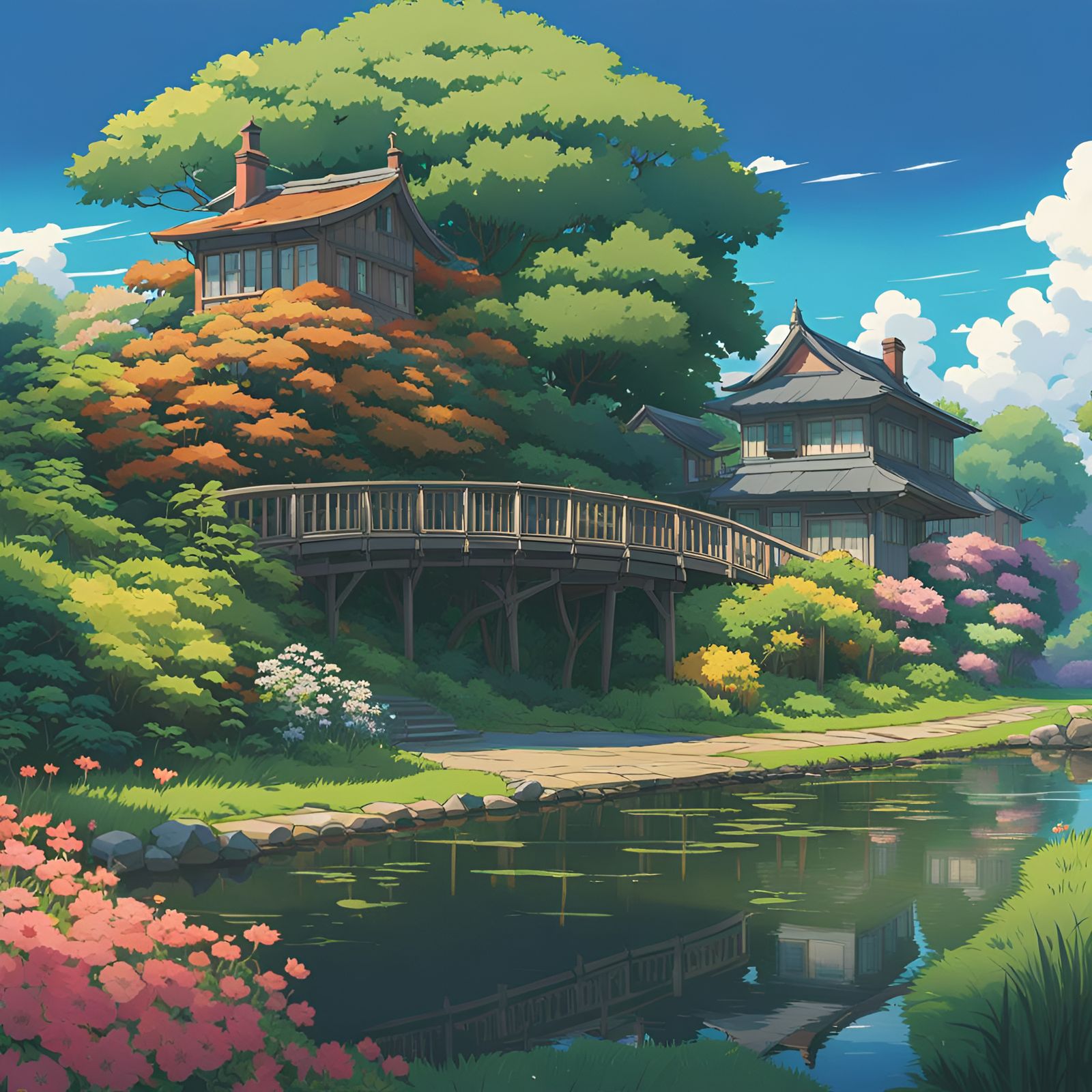 House view from river side animation - AI Generated Artwork - NightCafe ...