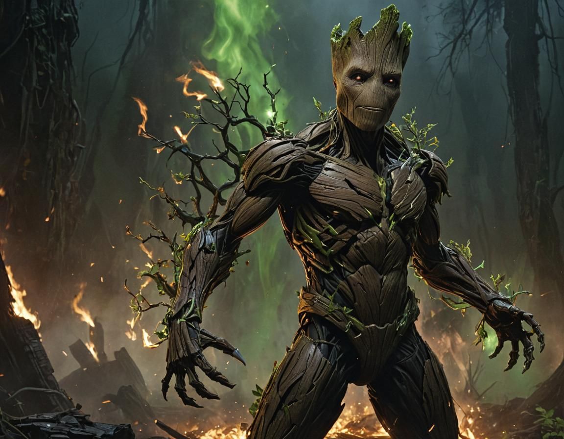suit of armor groot variation - Groot Wears Dark Armor in Fi...