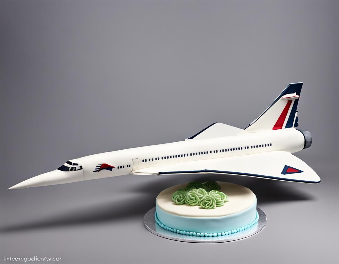 Concorde-Inspired Cake - AI Generated Artwork - NightCafe Creator