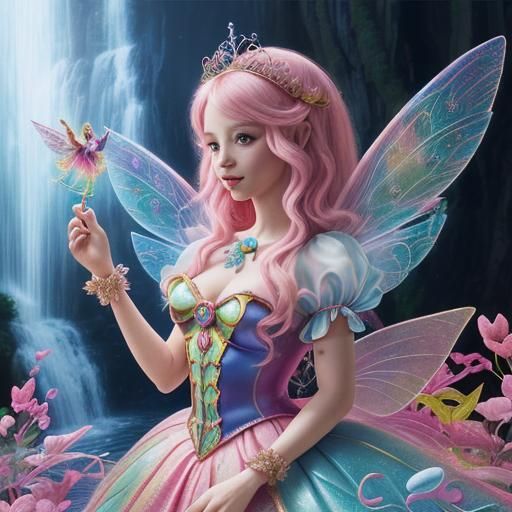 Amazingly Stunningly Beautiful colorful fancy fantasy fairy with ...
