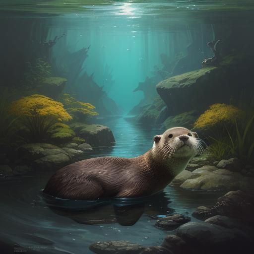 Create otterly adorable art that captures the endearing antics and ...