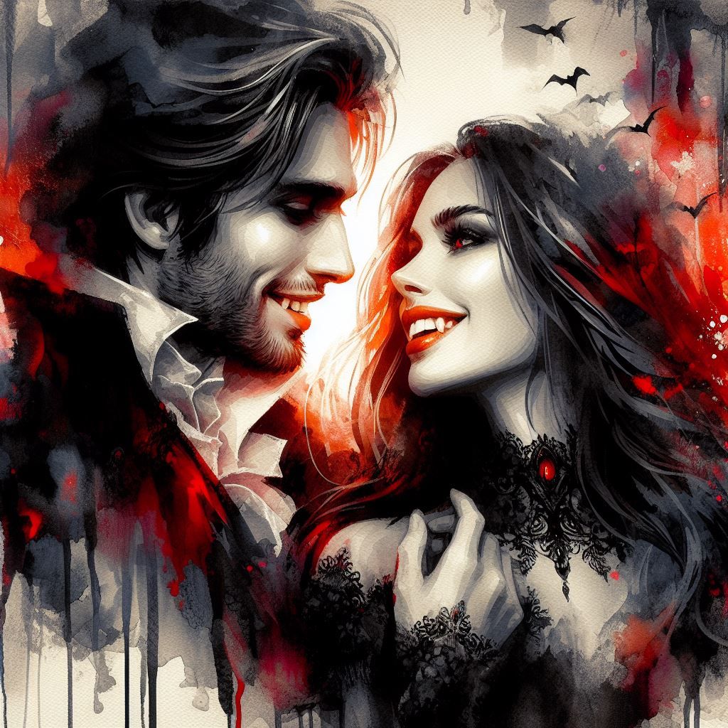 Vampire couple - AI Generated Artwork - NightCafe Creator