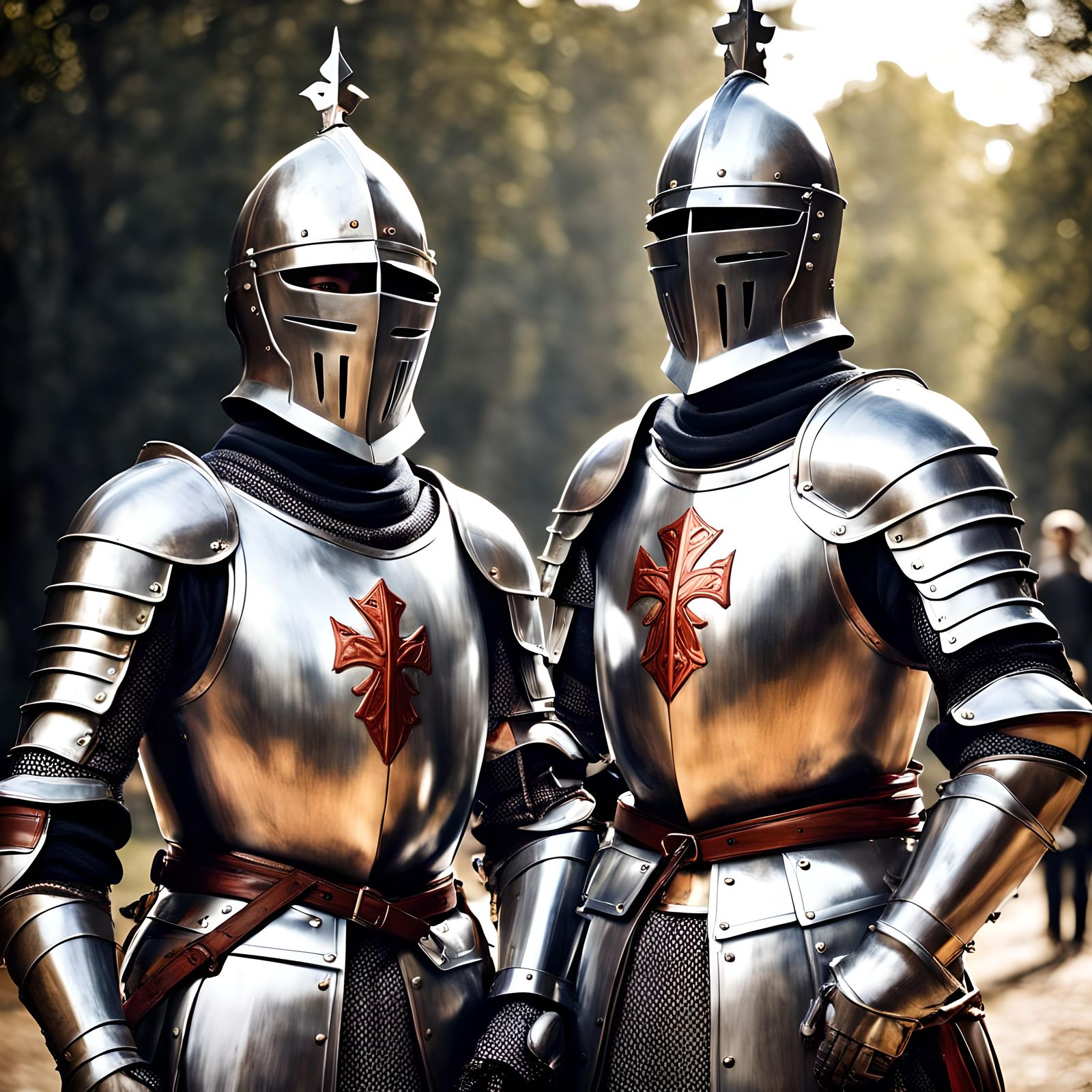 Knights in shining armour - AI Generated Artwork - NightCafe Creator