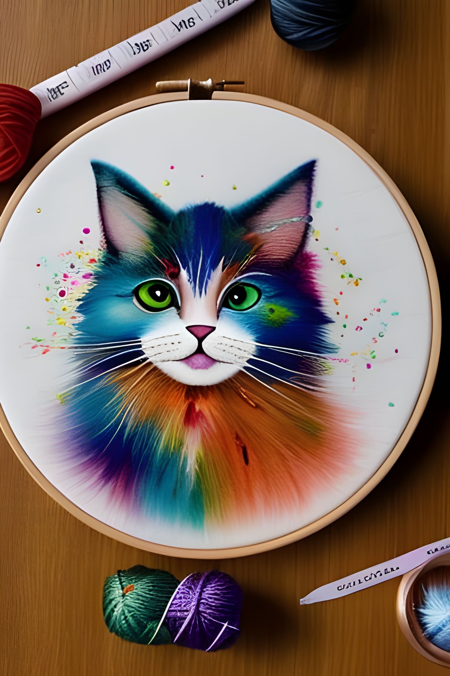 Yarn Embroidery - AI Generated Artwork - NightCafe Creator