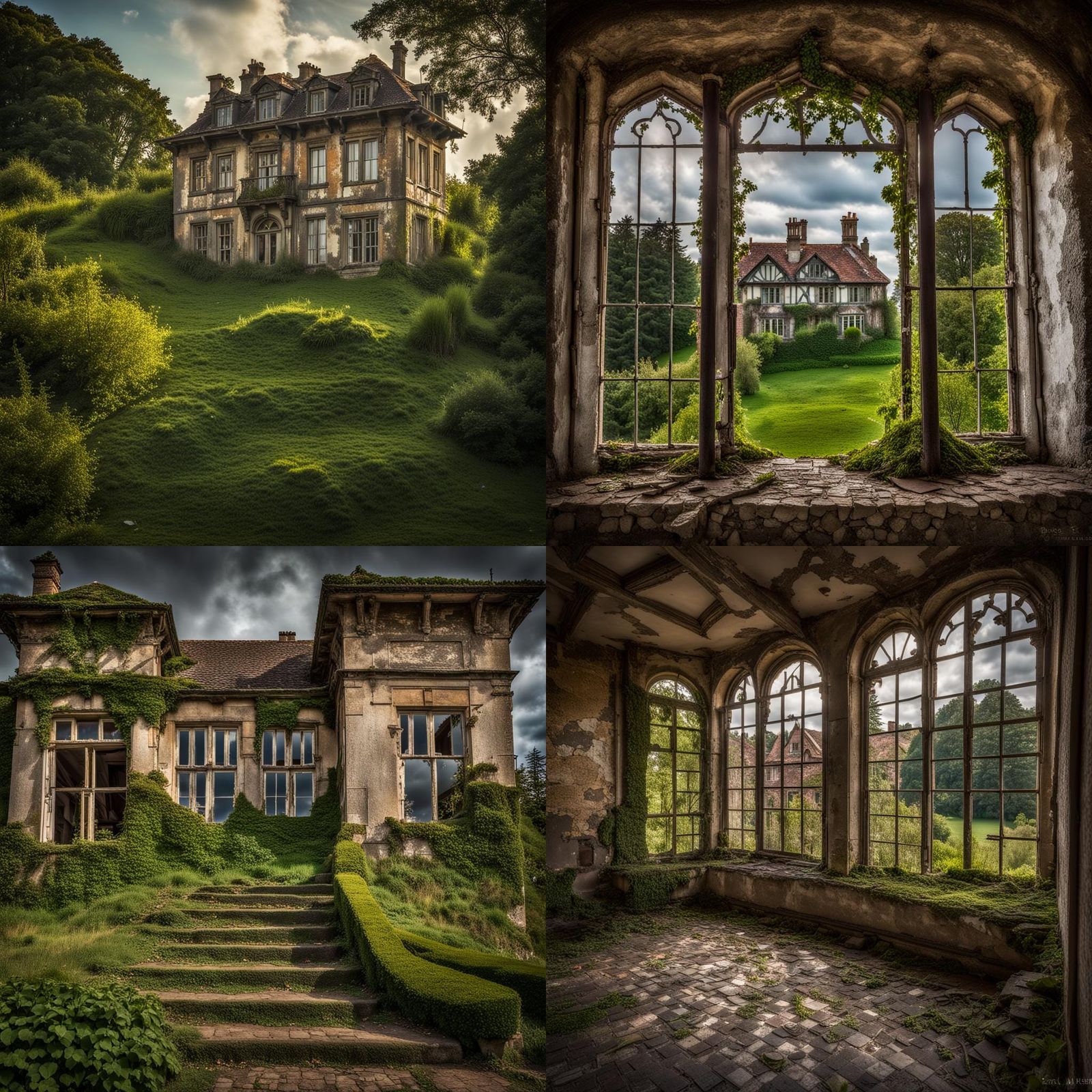 Riddle House. Version 17 - Abandoned Manor House Overlooking...