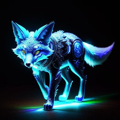 Neon Fox - AI Generated Artwork - NightCafe Creator