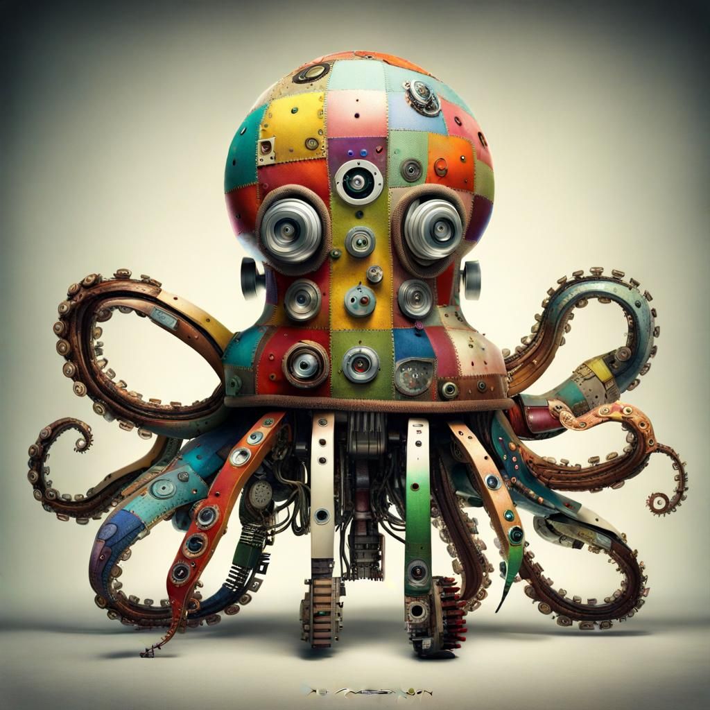 Robotic Octopus 1 - AI Generated Artwork - NightCafe Creator