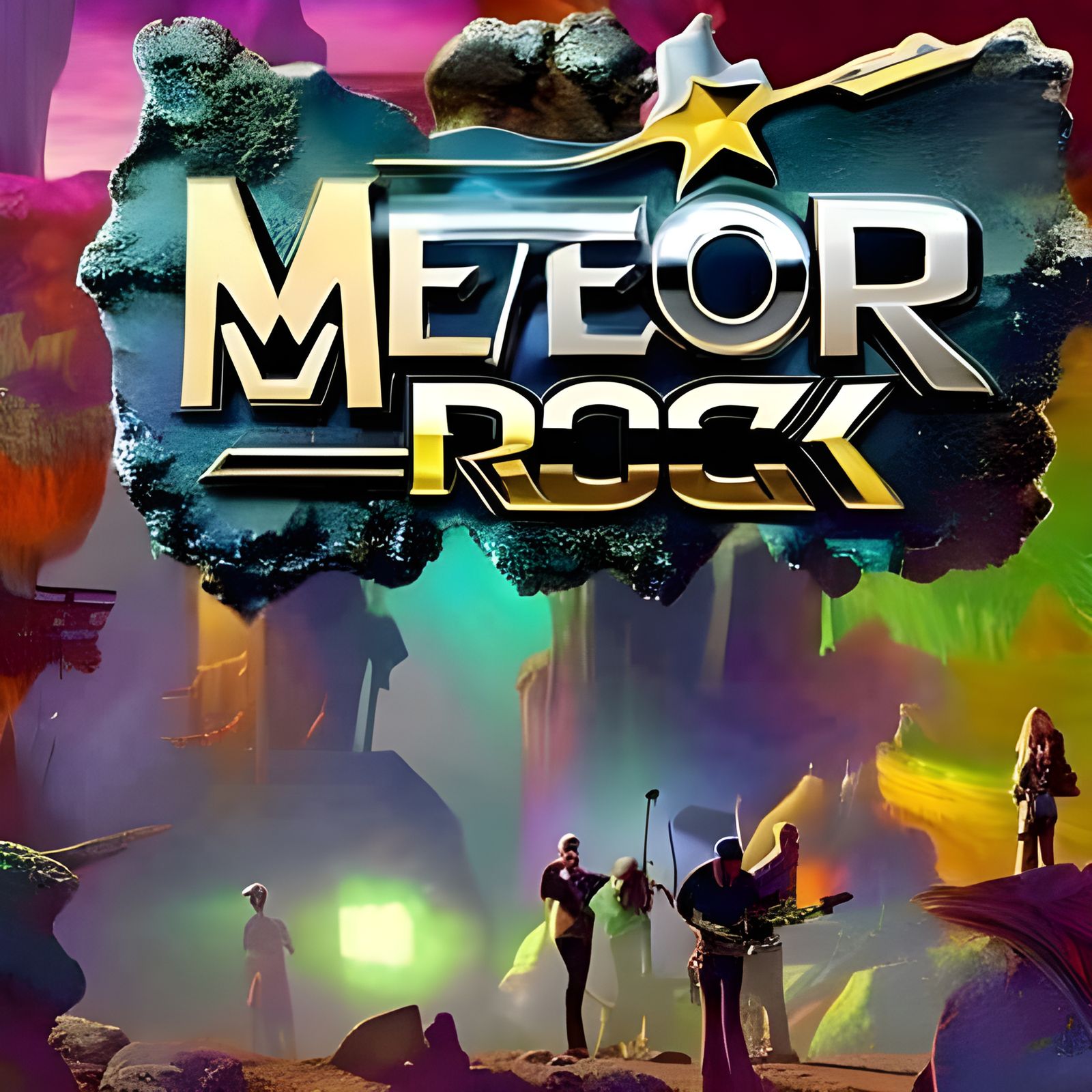 Meteor Rock Album Cover - AI Generated Artwork - NightCafe Creator