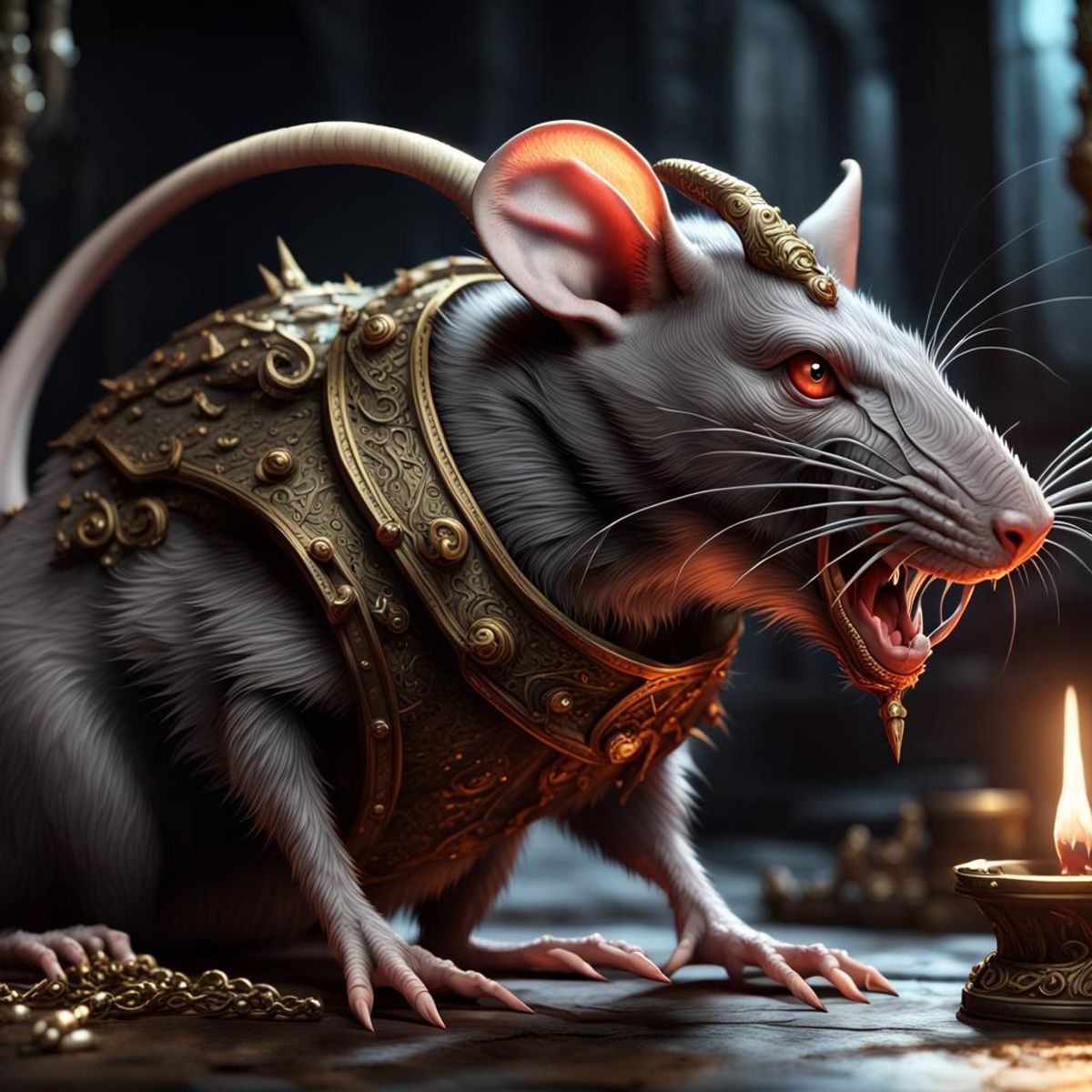 Radu, Infernal rat familar. - AI Generated Artwork - NightCafe Creator