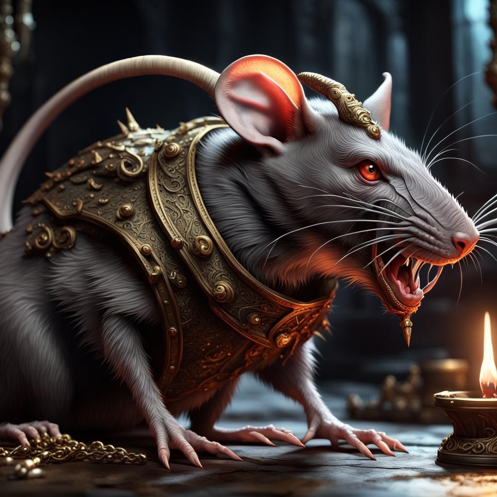 Radu, Infernal rat familar. - AI Generated Artwork - NightCafe Creator