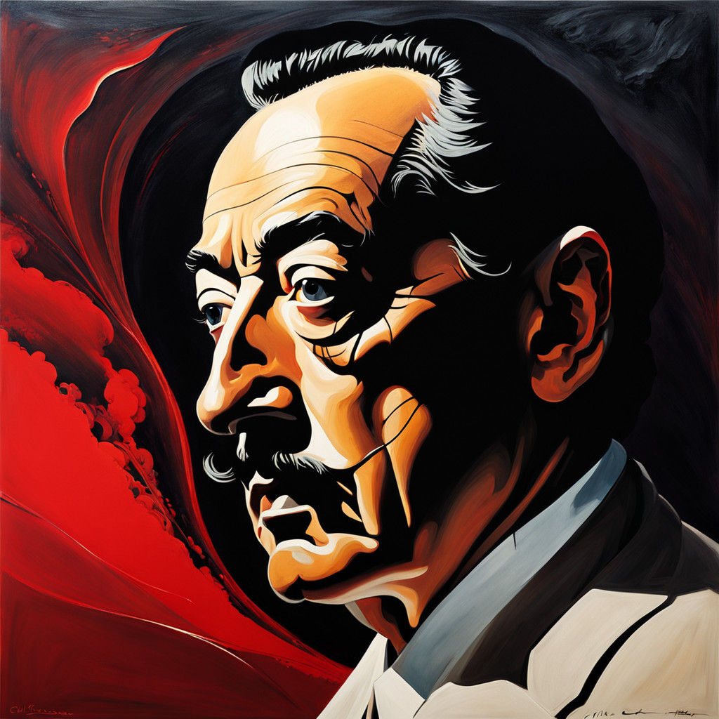 Left With One Conclusion - Surrealist Oil Painting of a Man...