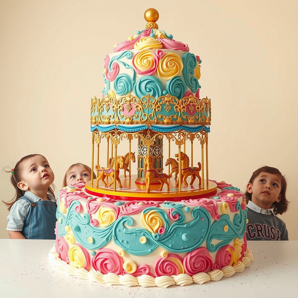 Happy birthday to you - Circus-Themed Dessert Cake in Vibra...
