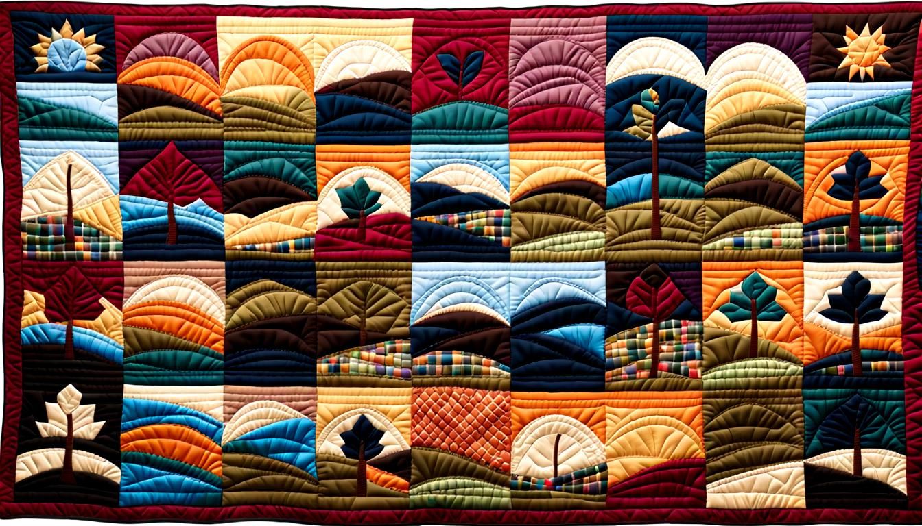 Appalachian Quilt Telling the Story of Days Turning to Night - AI ...