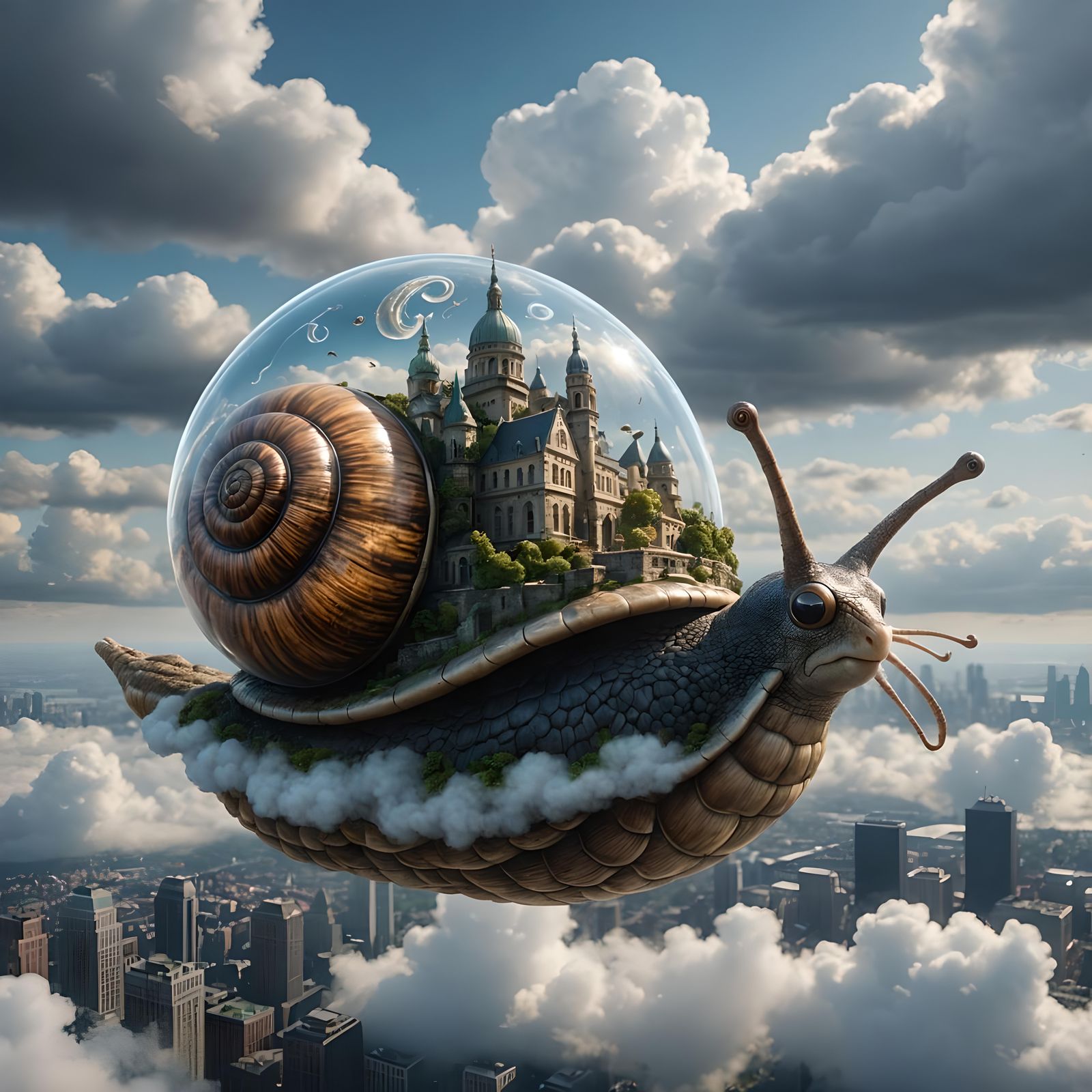 Snail City - AI Generated Artwork - NightCafe Creator
