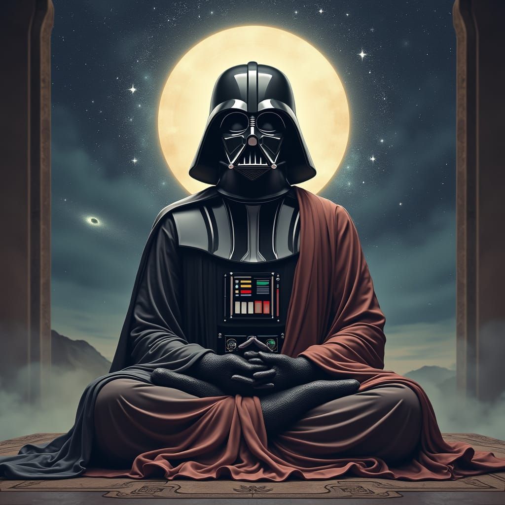 Darth Vader during Meditation - Meditative Sith Lord in Co...