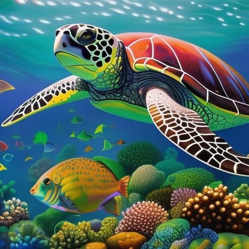 sea turtle - AI Generated Artwork - NightCafe Creator