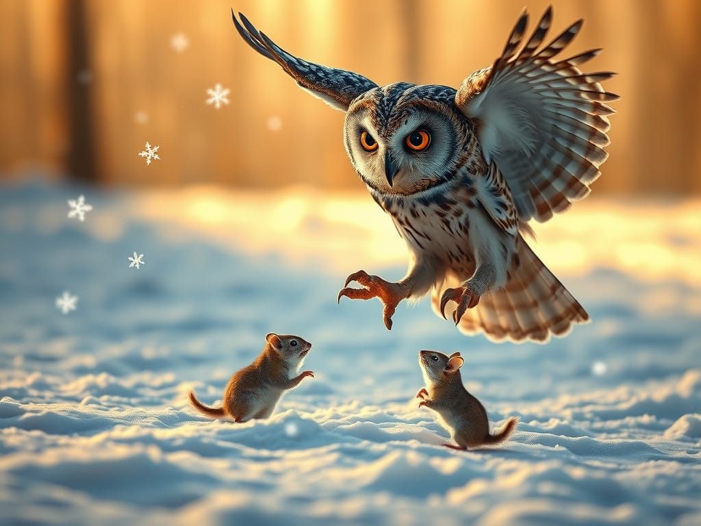 Owl and Mice - Owl and Mice