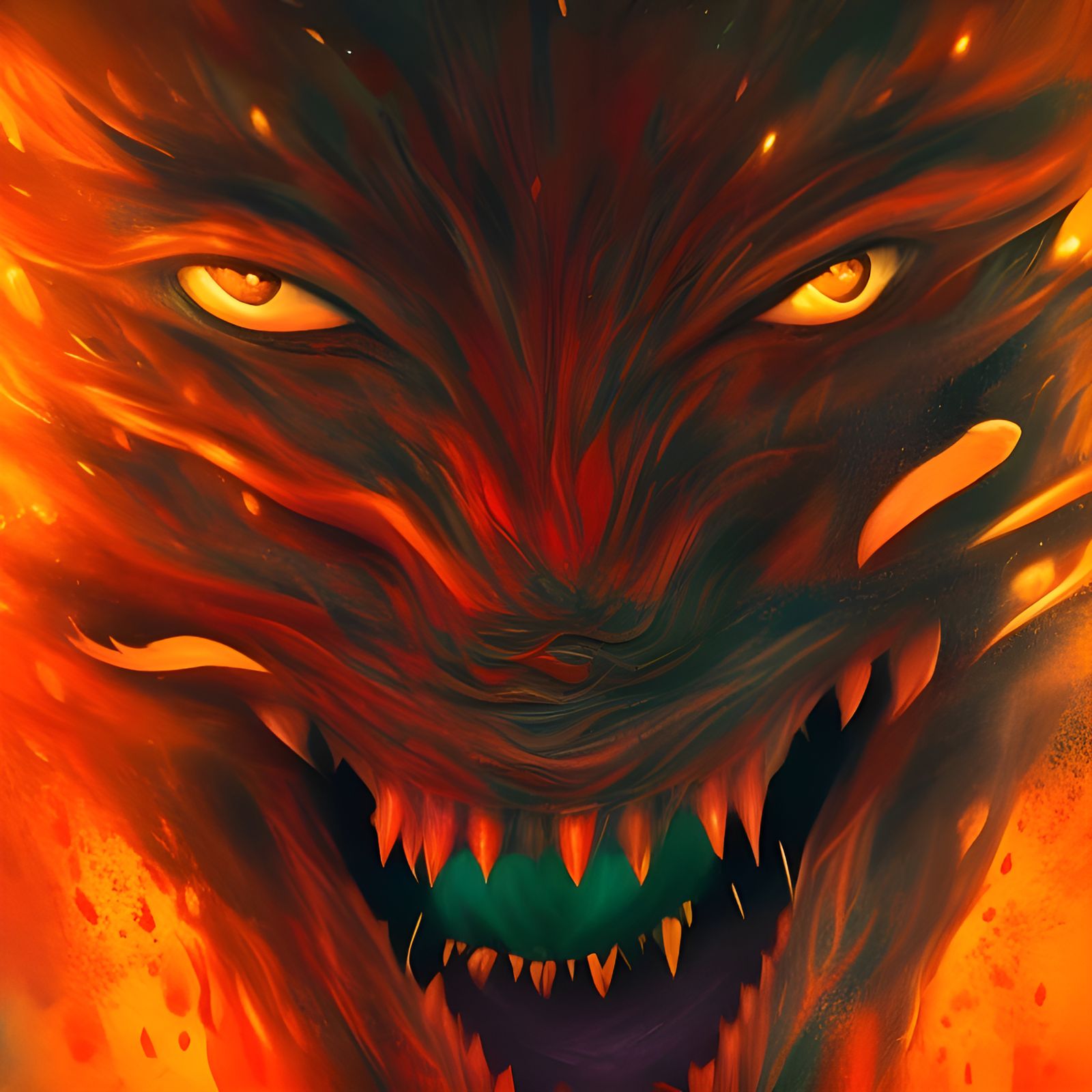 The Face In The Fire - AI Generated Artwork - NightCafe Creator