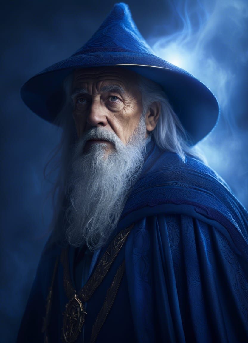 Blue Wizard - AI Generated Artwork - NightCafe Creator