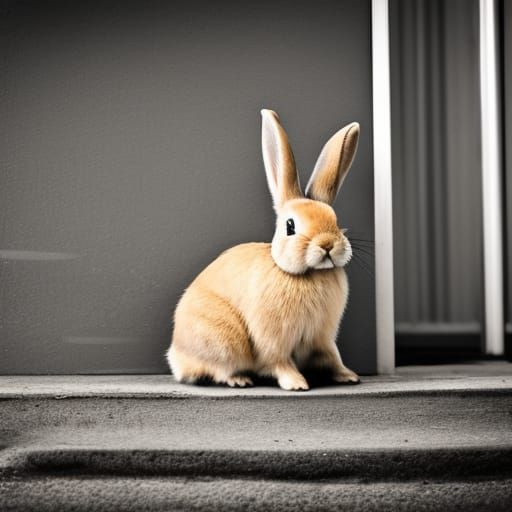 Blond Rabbit - AI Generated Artwork - NightCafe Creator