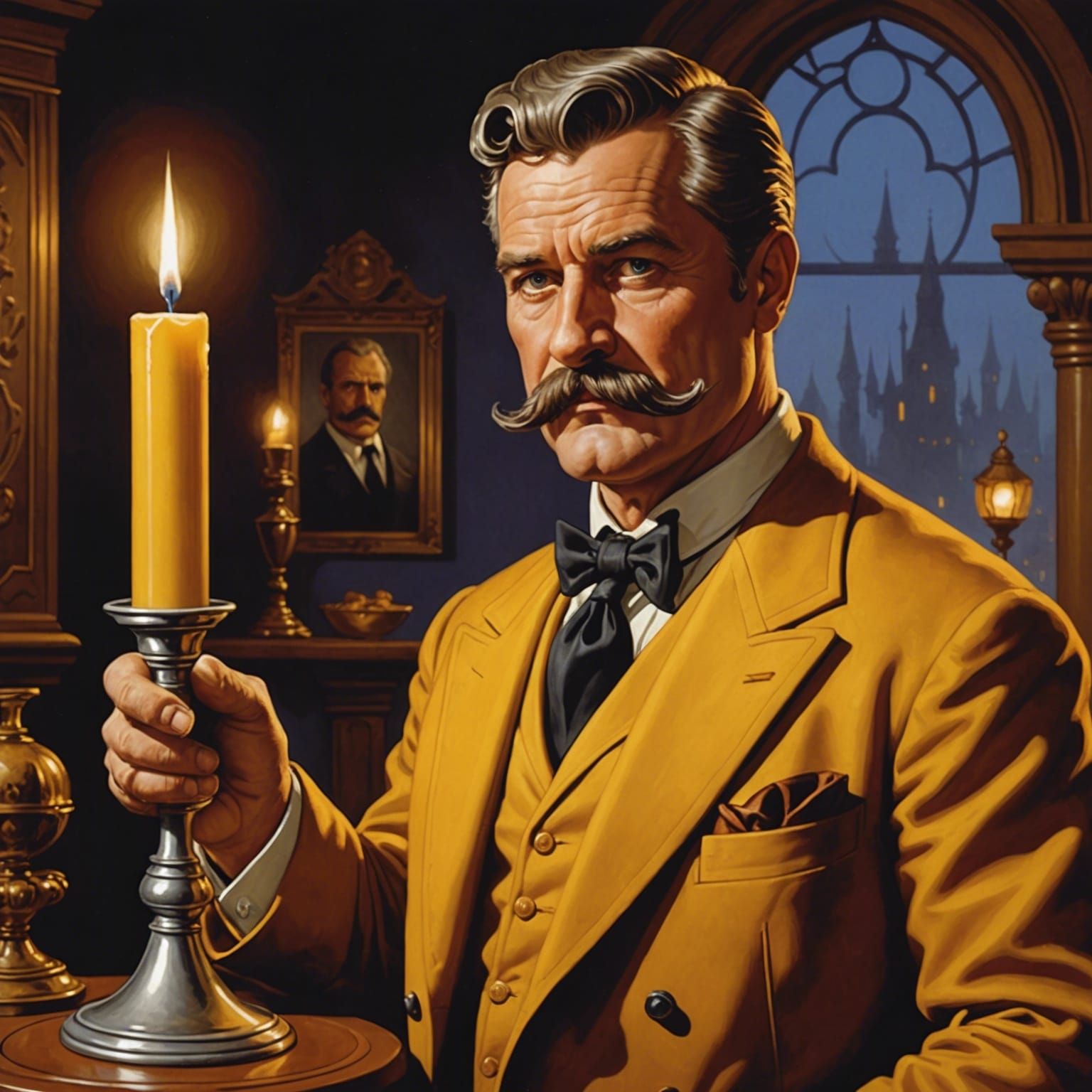 Col Mustard with The Candlestick..... - AI Generated Artwork ...