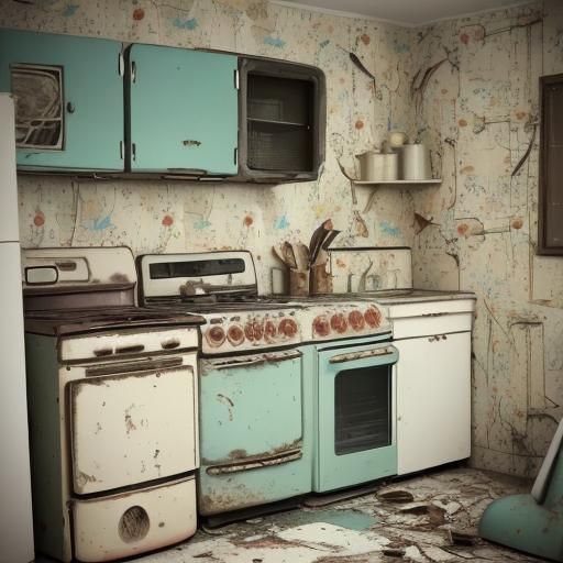 Fallout Kitchen - AI Generated Artwork - NightCafe Creator