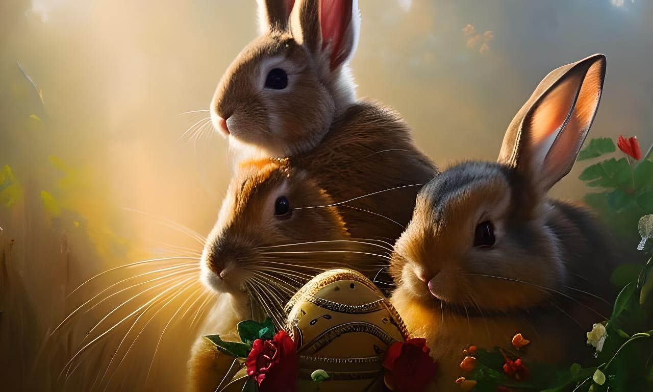 Bunnies - AI Generated Artwork - NightCafe Creator