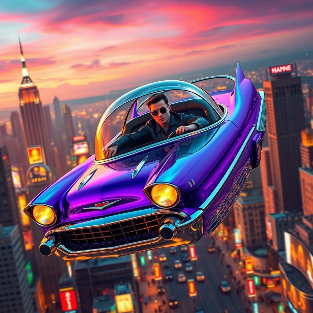 Retro-future joyride - Dieselpunk Flying Car Soars Through A...