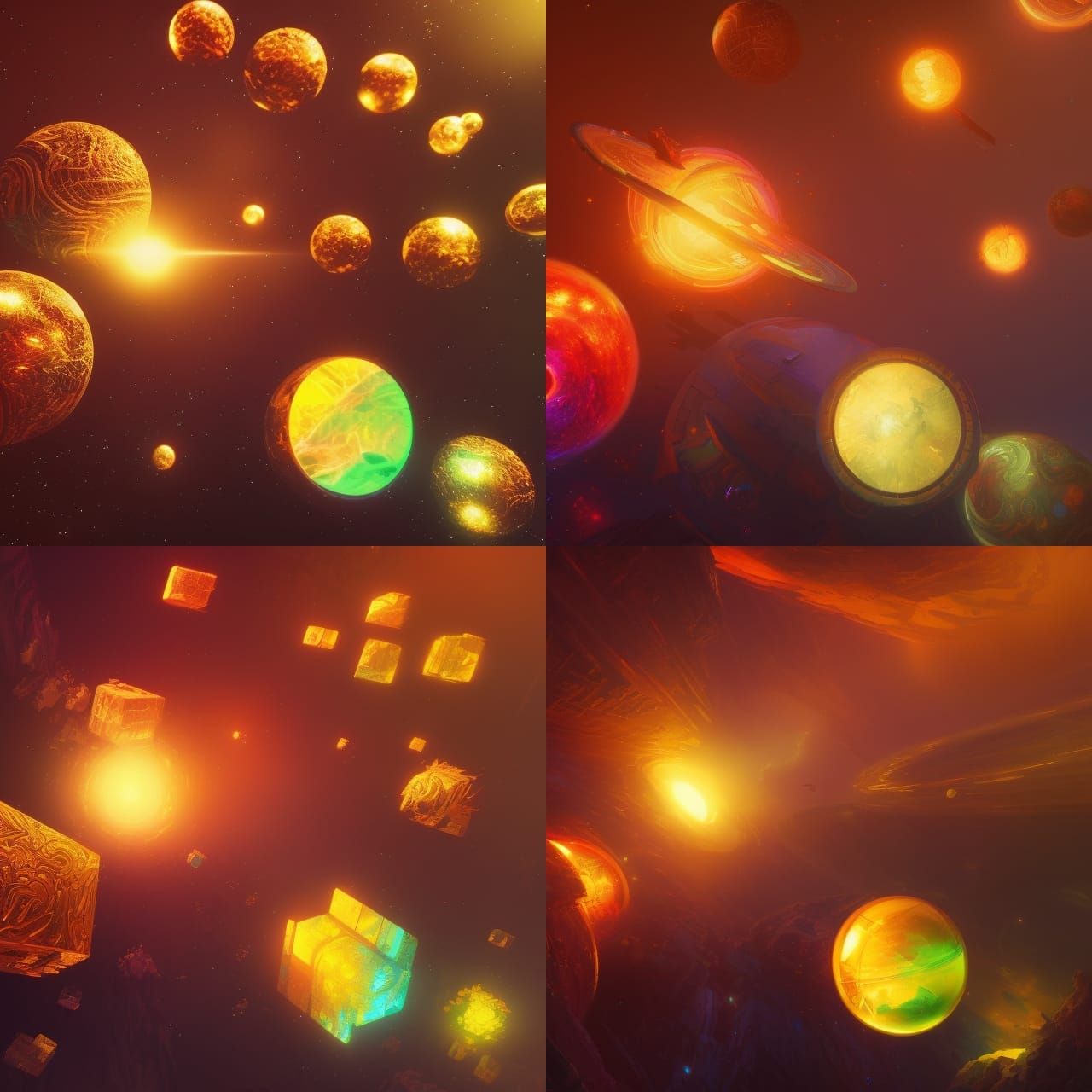 Multiverse in a cube - AI Generated Artwork - NightCafe Creator