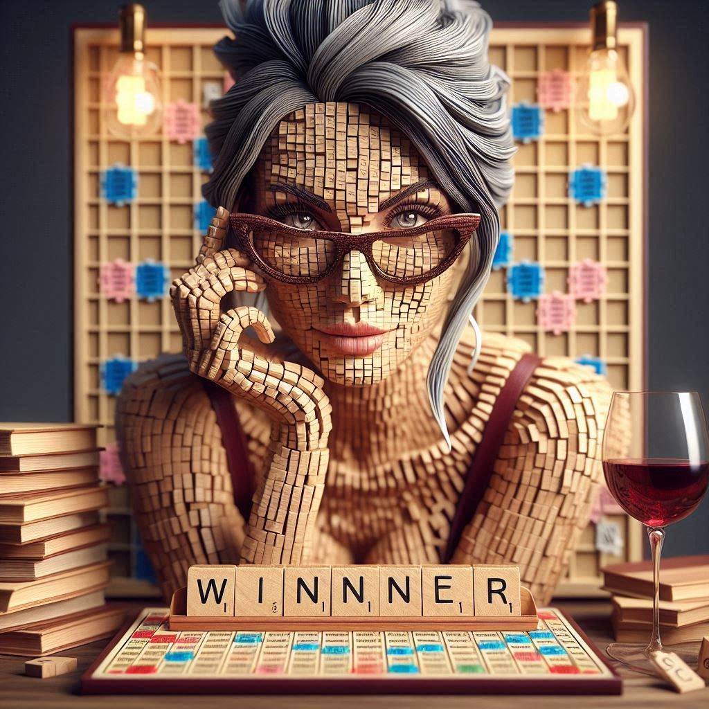 Scrabble Player - AI Generated Artwork - NightCafe Creator