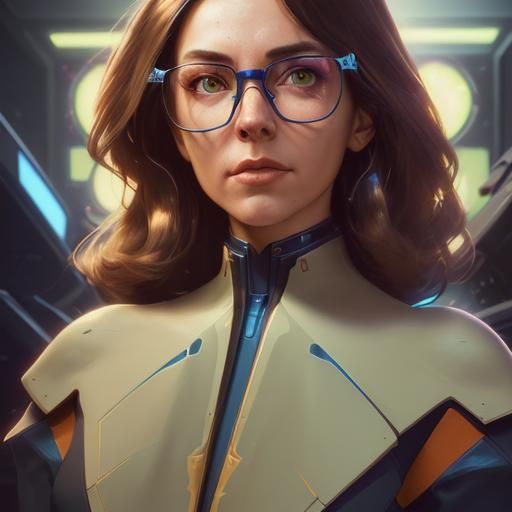 Techno wizard: retro futuristic computer programmer wearing glasses ...