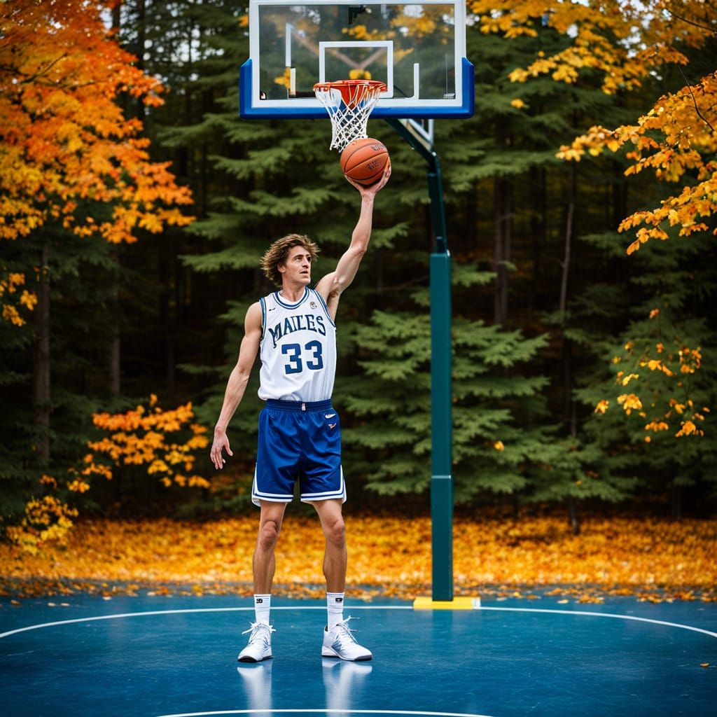 Cooper Flagg playing basketball in his home state