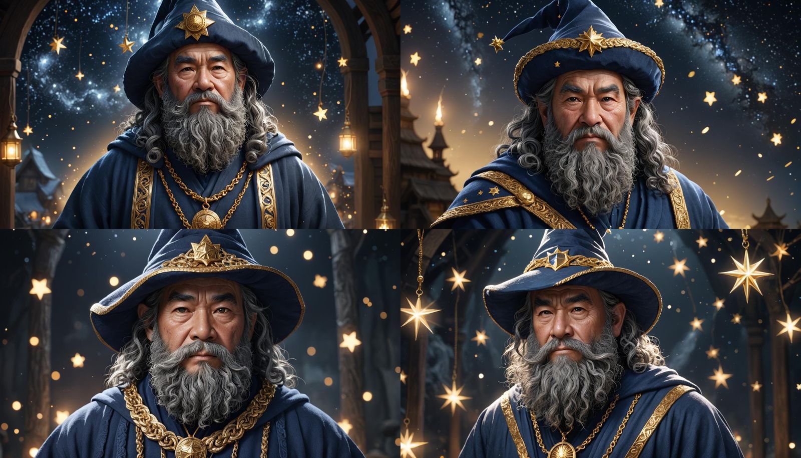 Old dwarf, male, gray braided beard, dark gray curly hair, wearing dark ...