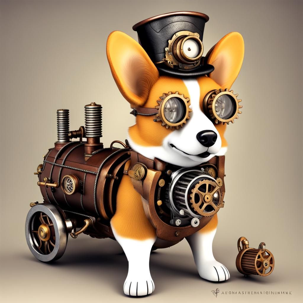 corgi train - AI Generated Artwork - NightCafe Creator